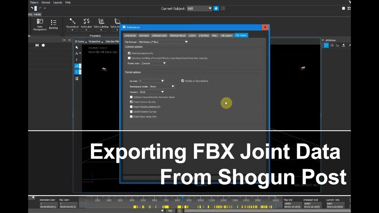 Exporting FBX Motion Data From Shogun Post - YouTube