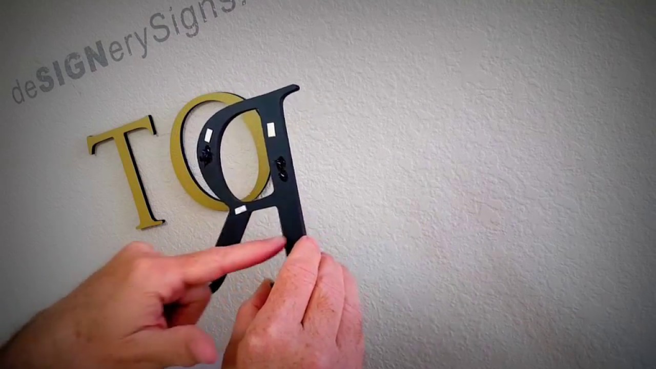 How To Install Dimensional Letters on Wall - YouTube