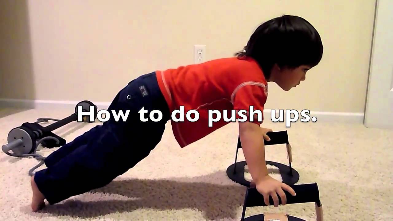 Fitness lessions taught by a 4 yr old child how to do a Beachbody video ...