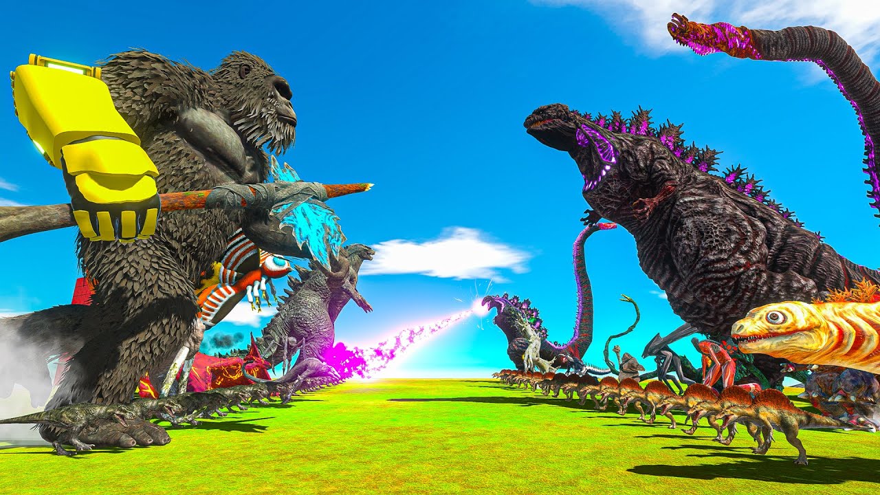 Legendary Godzilla MONSTERVERSE ALL STARS vs SHIN GODZILLA ARMY ...