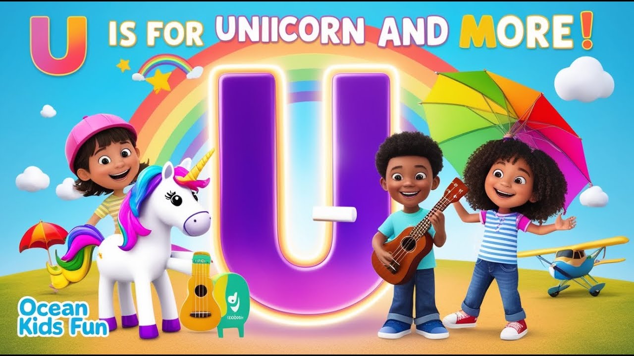 "U is for Unicorn and More! | Fun Alphabet Song for Kids | Ocean Kids ...