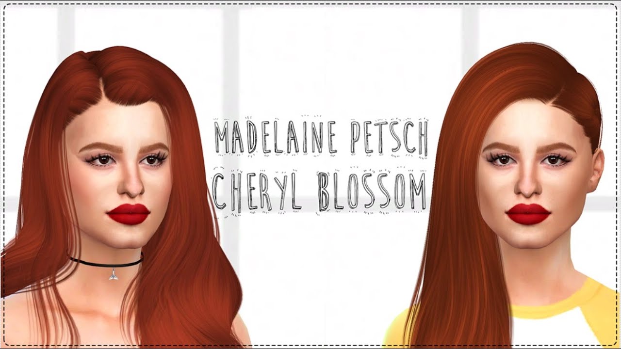 Madelaine Petsch as Cheryl Blossom // CAS: The Sims 4 • - YouTube