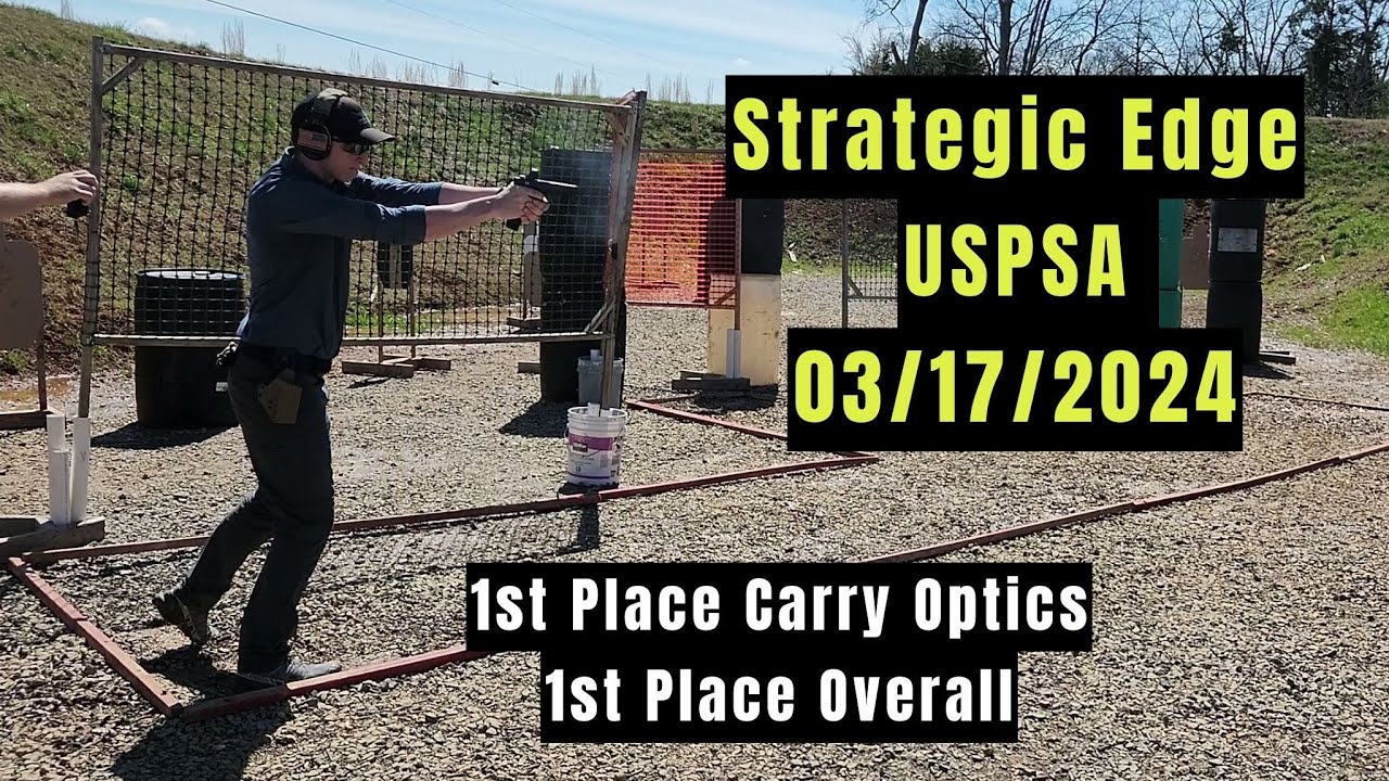 Strategic Edge USPSA 3/17/24 - 1st Overall - Glock 17 Gen 5 MOS - Trijicon SRO - Trex Arms - YouTube