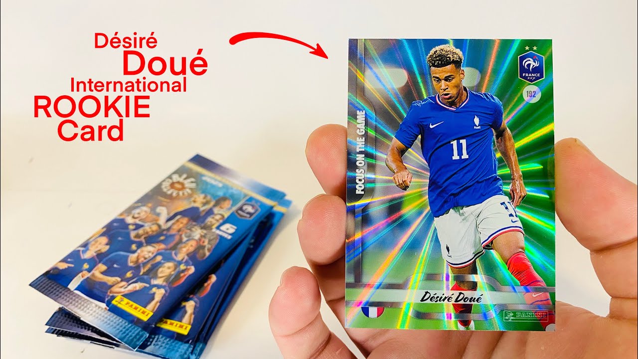Désiré Doué rookie Card dans cette magnifique collection Bleu Collectif ...