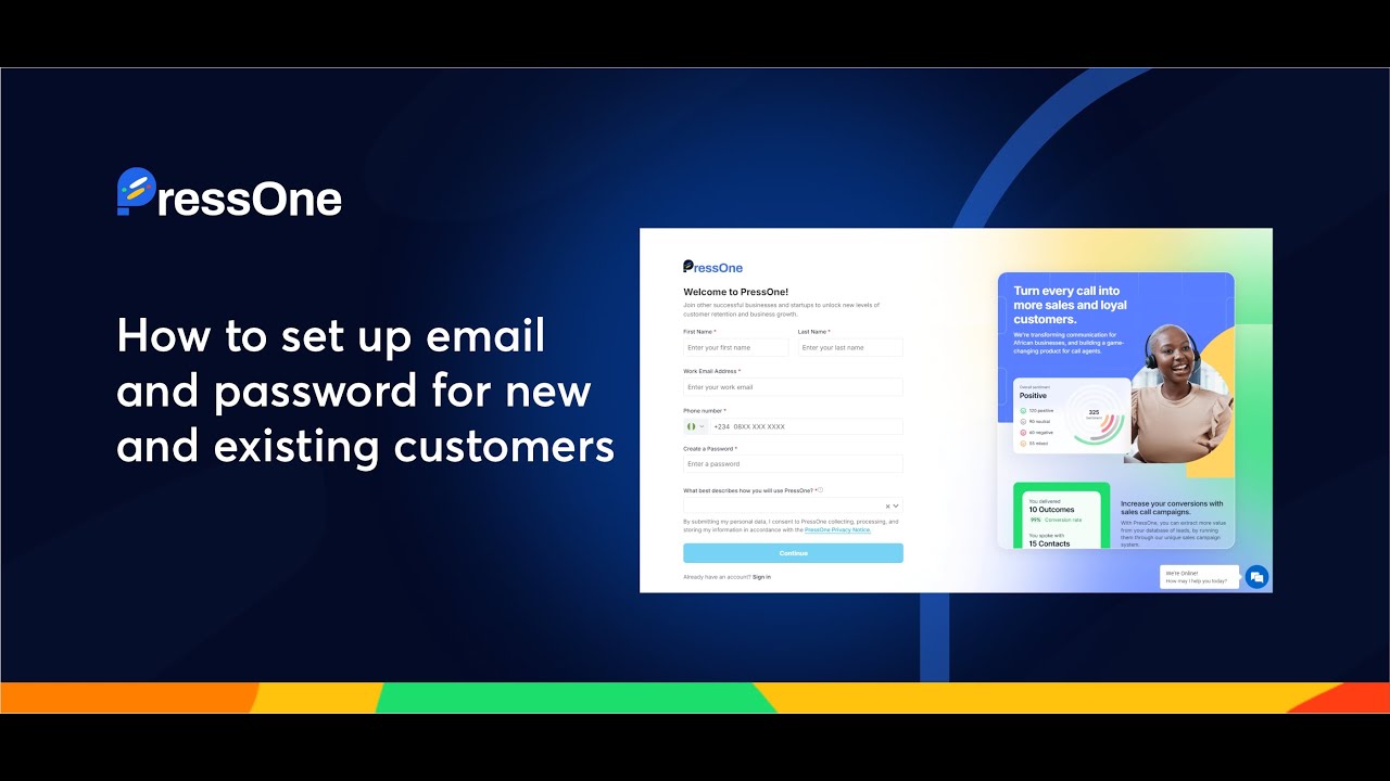 How to set up email and password for new and existing customers - YouTube