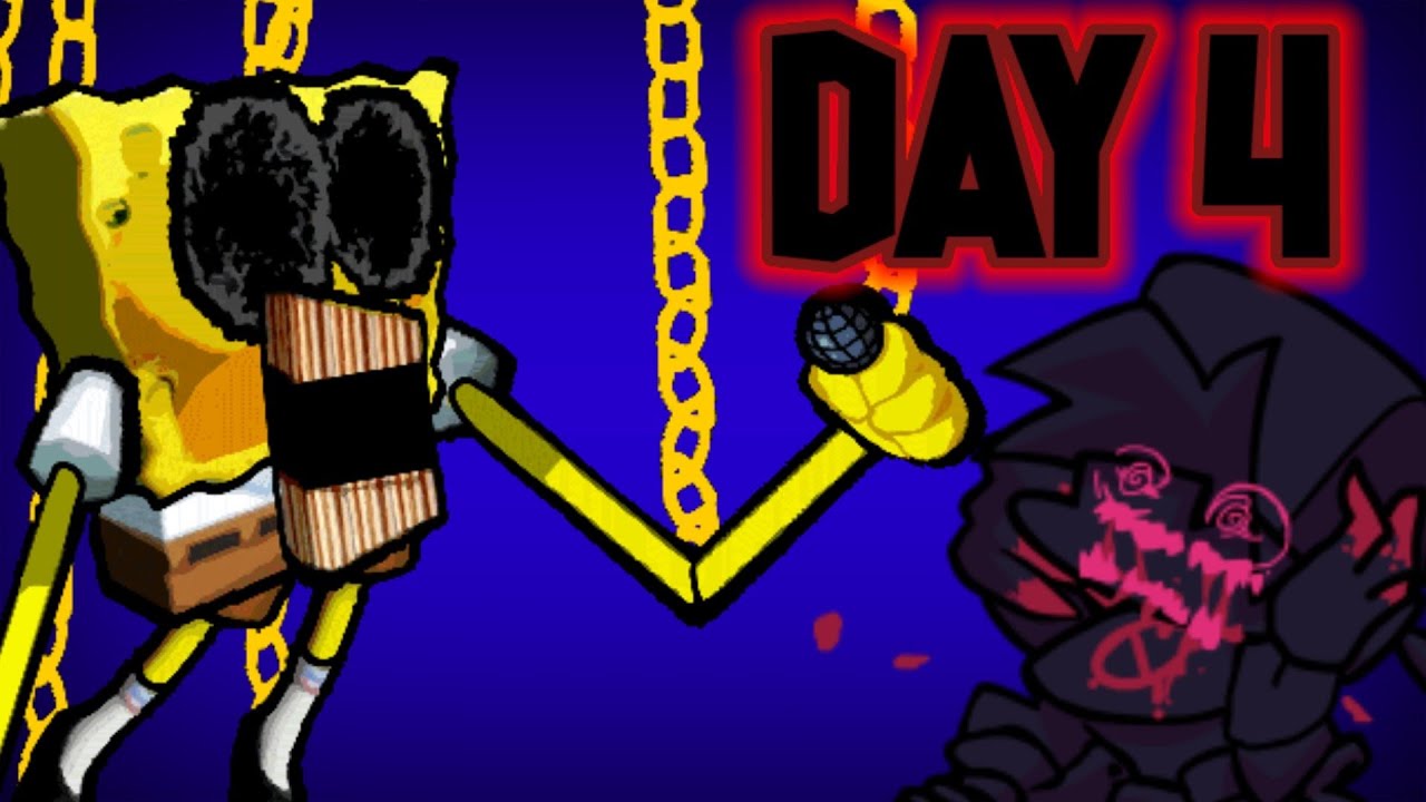 SPONG VS EVIL BOYFRIEND -DAY 4- (FNF CORRUPTION:FAN MADE) - YouTube