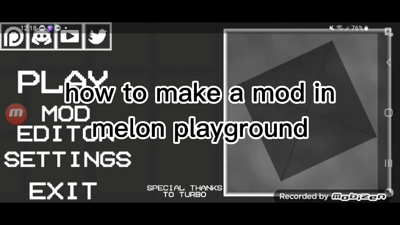 How To Make A Mod In Melon Playground - YouTube