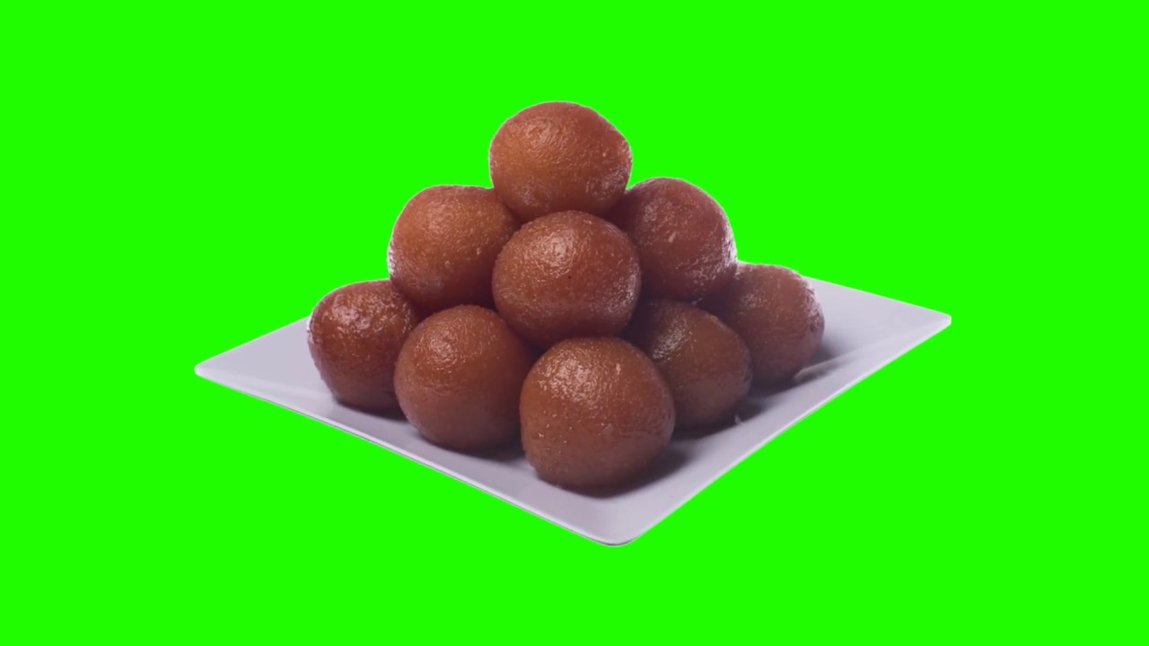 Gulabjamun, Indian sweets Green screen video, free Editing Stock ...