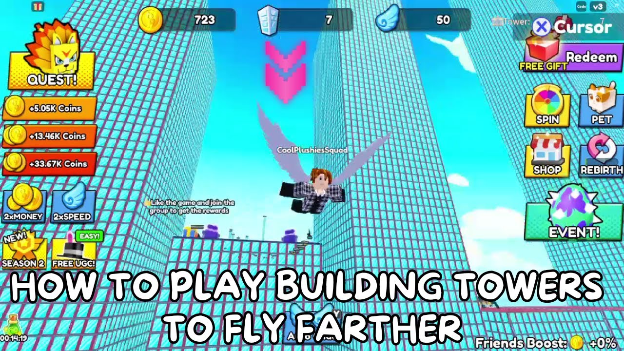 How to play BUILDING TOWERS TO FLY FARTHER in ROBLOX! 💥#roblox # ...