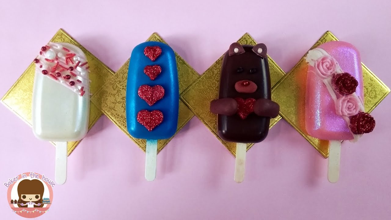 CAKEPOP TIPO MAGNUM PARA SAN VALENTIN | CAKESICLE - YouTube