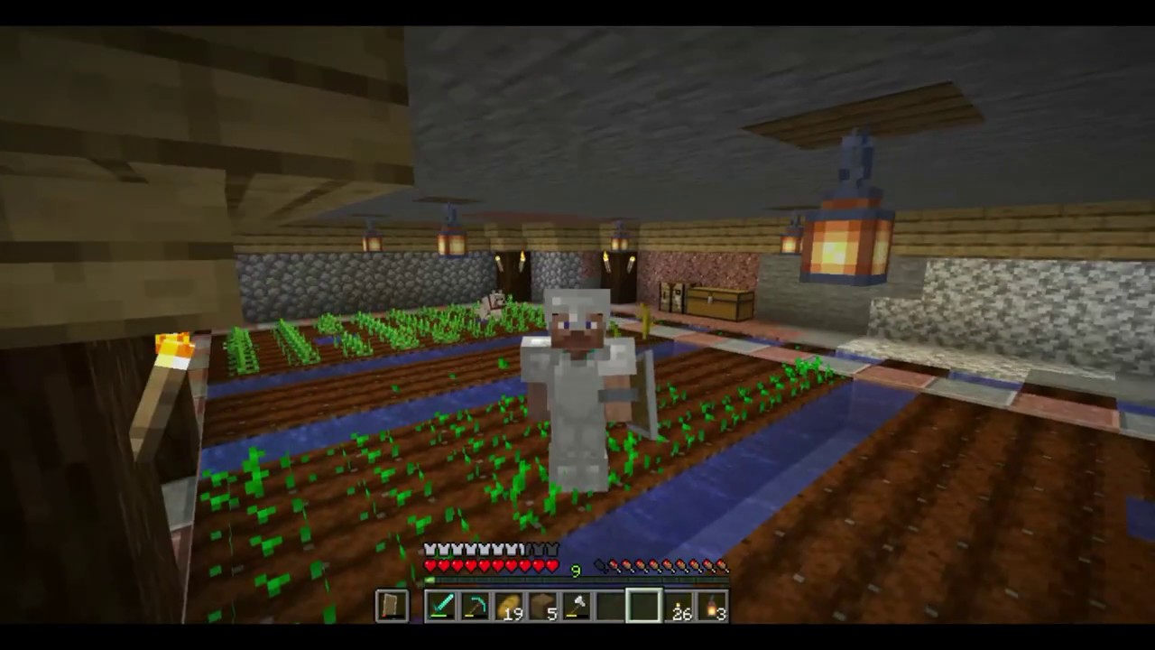 COMO HACER UN HUERTO SUBTERRÁNEO CON MATERIALES BACISCOS en minecraft ...