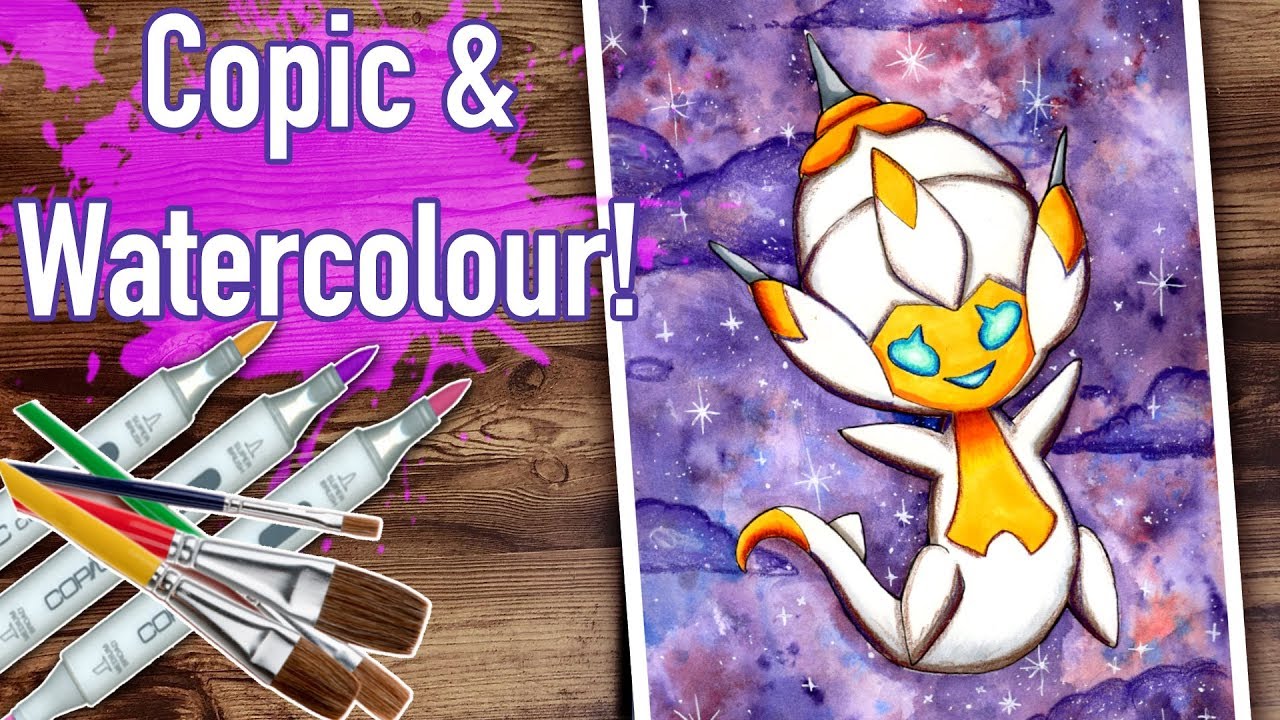 SHINY POIPOLE! Copic & Watercolour Illustration! - YouTube