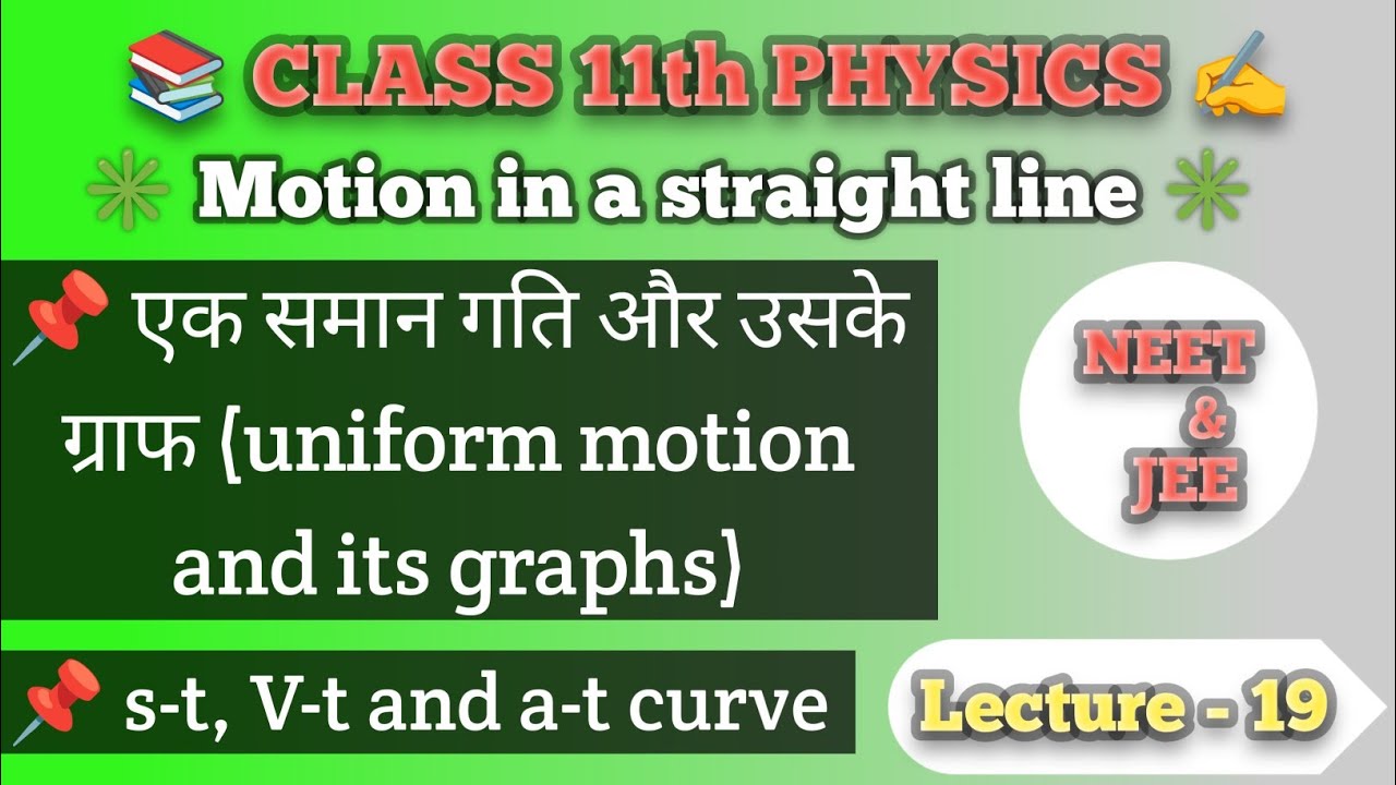 #19 Uniform Motion and Its Graphs | Motion in a Straight Line | Class ...
