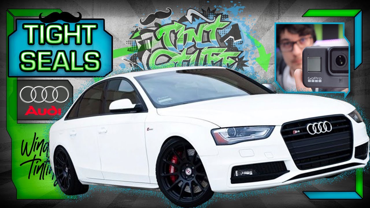 🔴 Audi Window Tint | How to Tint Car Windows | Hand Cut and Install A4 ...