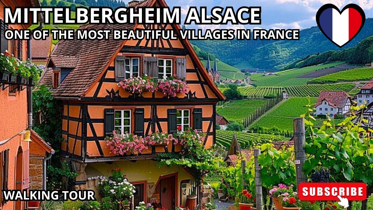 MITTELBERGHEIM ALSACE superb village and vineyards near Strasbourg ...
