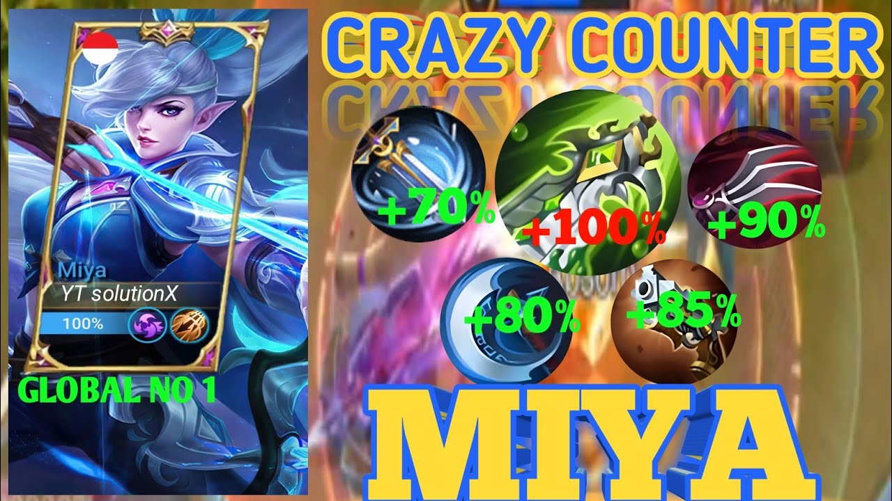 Top Golobal Miya Counter Items #miya #mlbb - YouTube