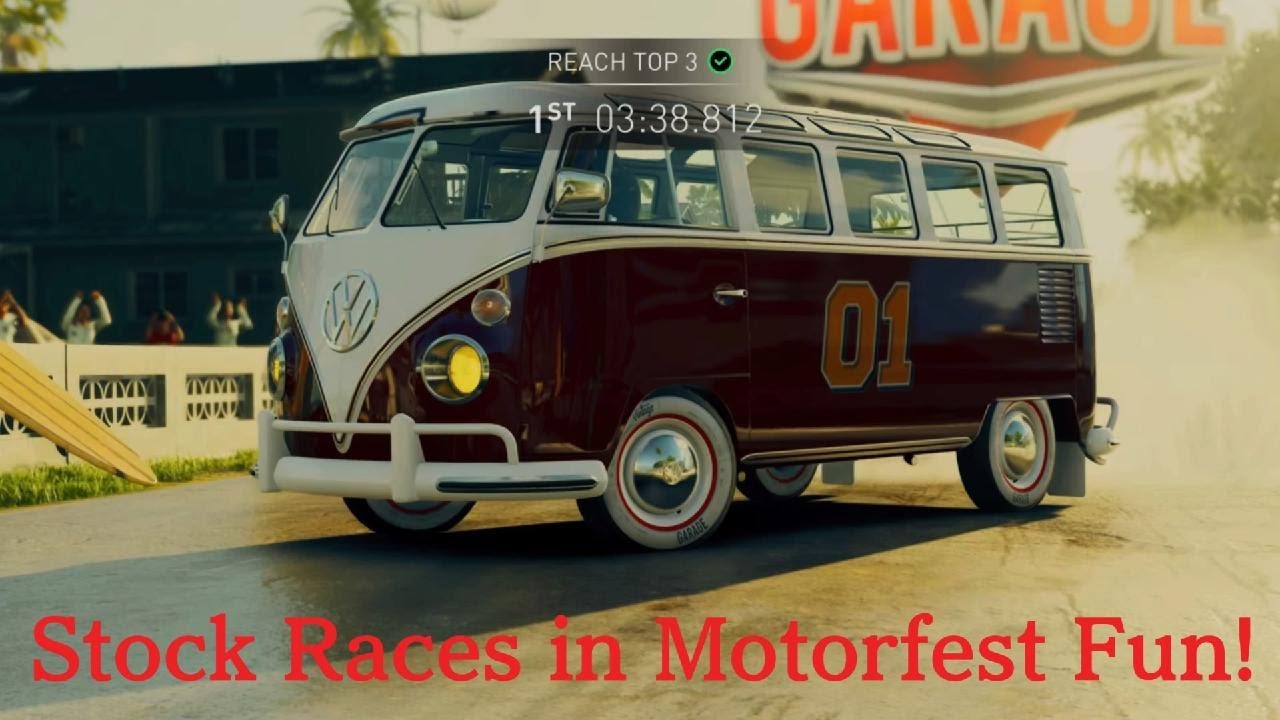 THE CREW MOTORFEST | Stock Race with Classic VW van - YouTube