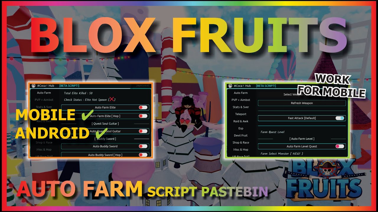 BLOX FRUITS Script Mobile UPDATE 19 AUTO FARM | BOSS FARM | SELECT ...