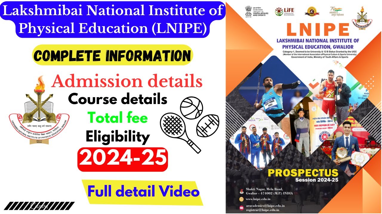 LNIPE gwalior prospectus 2024 | lnipe Admission process 2024 | Sports ...