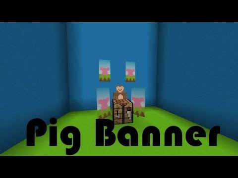 Minecraft Banner Tutorial 29: Pig - YouTube