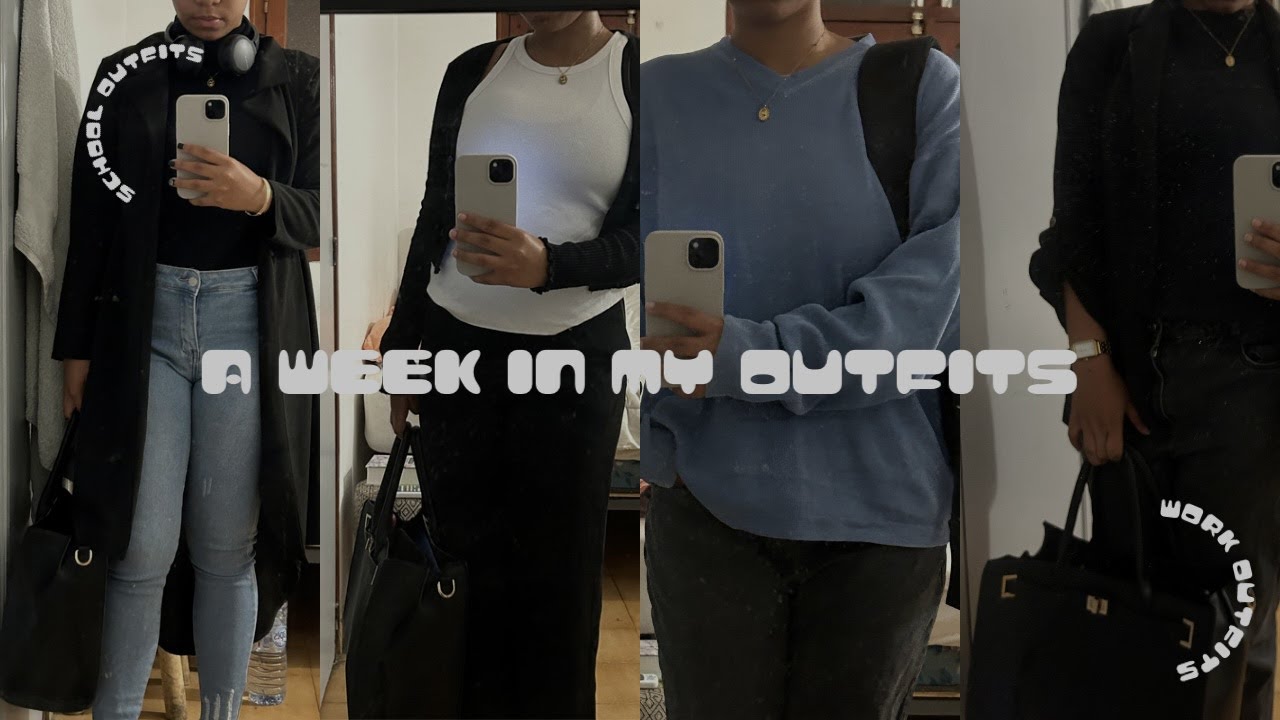 A WEEK IN MY OUTFITS | SCHOOL AND WORK OUTFITS - YouTube