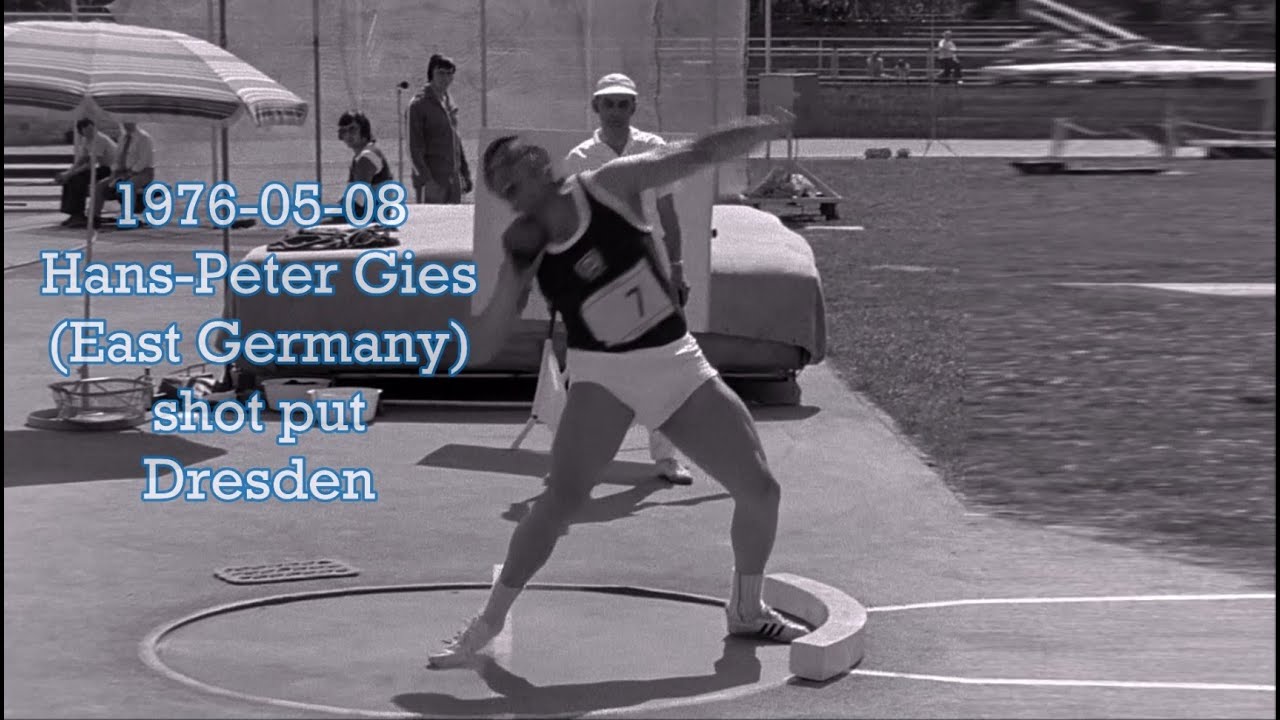1976-05-08 Hans-Peter Gies (East Germany) shot put Dresden. - YouTube
