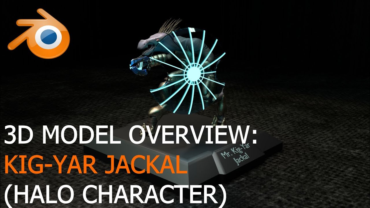 Jackal (Halo Creature) - 3D Model Overview - YouTube
