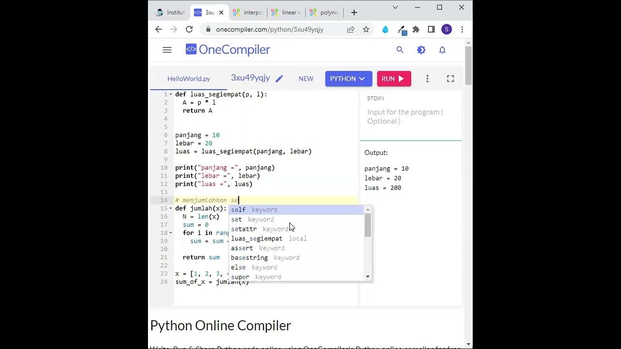 Pengenalan Python dengan OneCompiler - YouTube