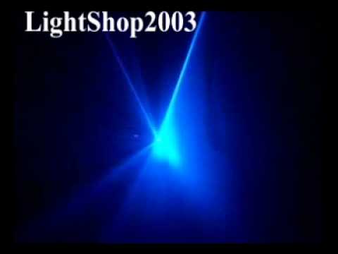 450nm blue laser light show system - YouTube