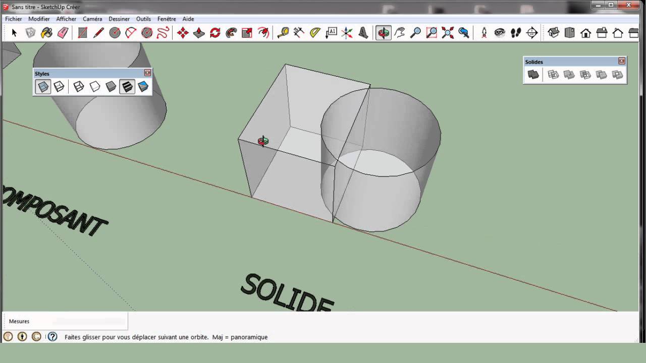 TUTO 5 SKETCHUP SOLIDE - YouTube
