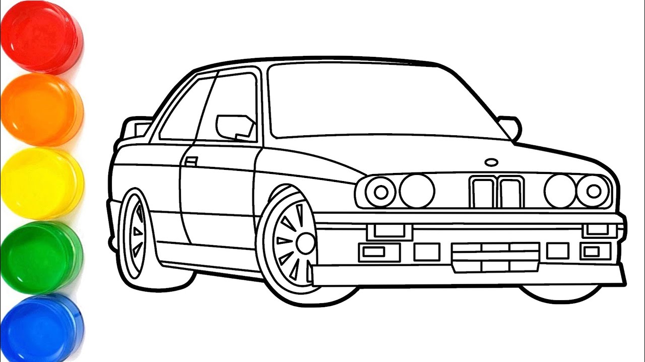 Menggambar dan Mewarnai Mobil BMW m3 1991 - YouTube