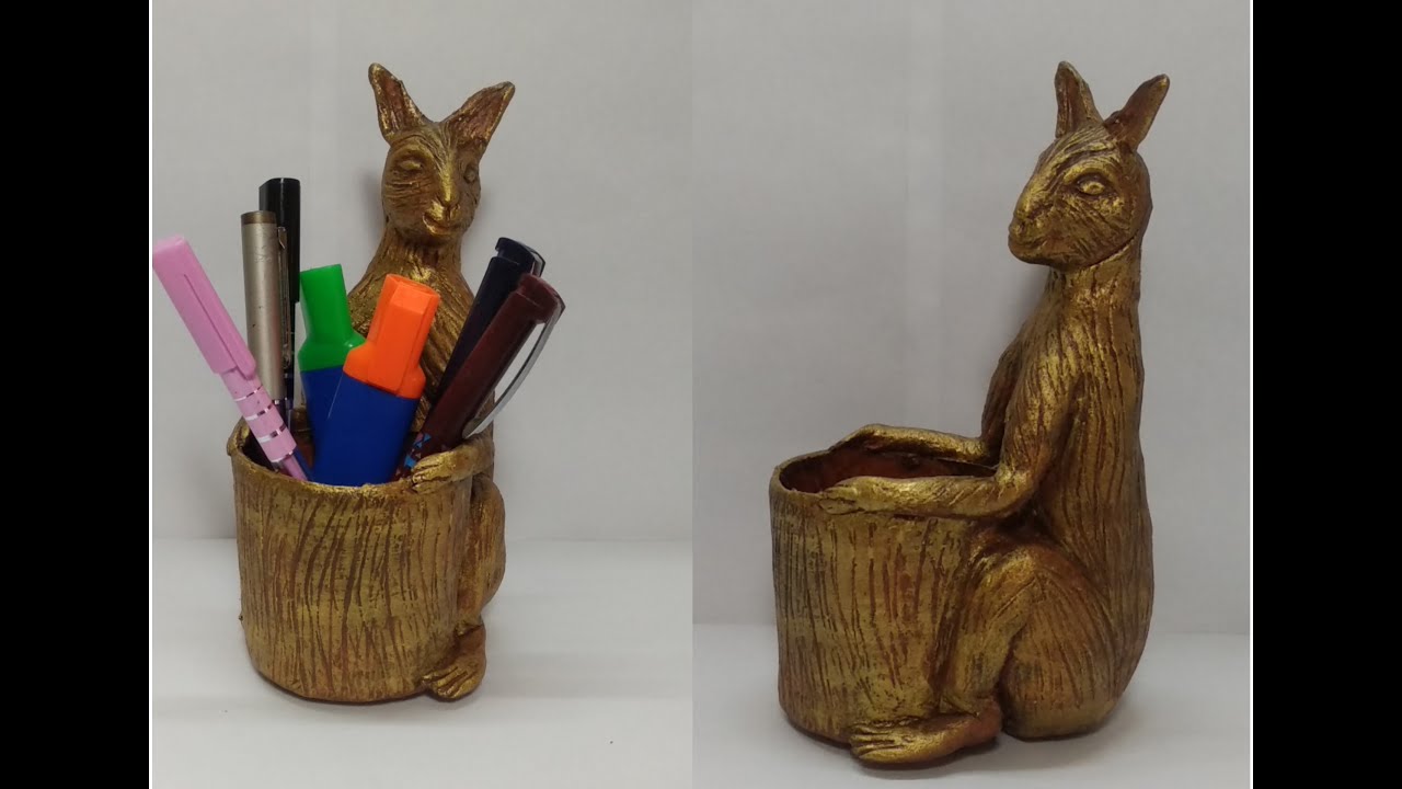 Kangaroo | Pen Holder | Best out of Waste | Home Decoration | DIY ...