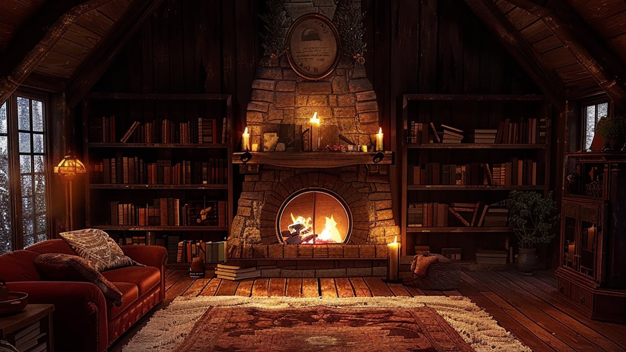 Fireplace Sounds For Sleep | Cozy Ambience with Cracckling Fireplace ...