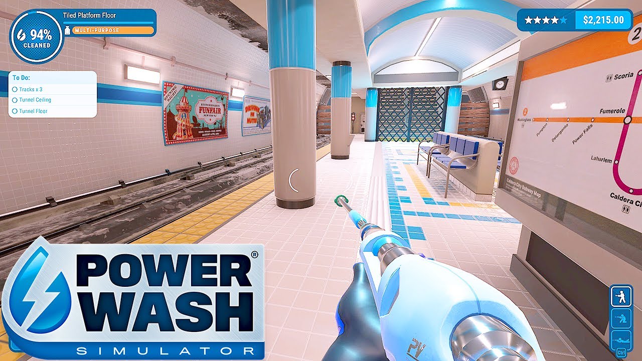 PowerWash Simulator Playthrough Pt 53 - Power Washing a Subway Platform ...