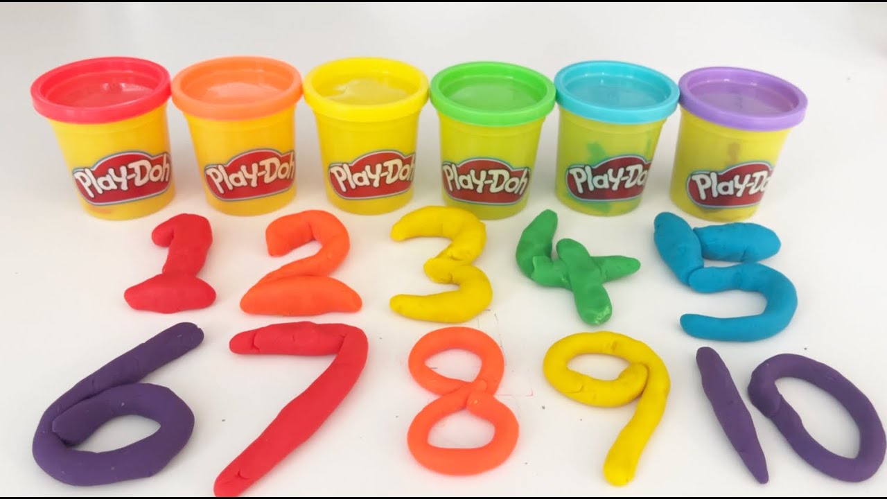 Play-Doh Magic: Crafting Numbers 1-10 in Colourful Creations - toddler ...