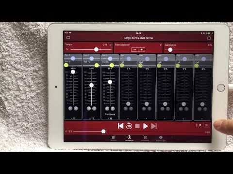Midifileplayer, mp3-player in der Turbosounds-App Anleitung-Funktionsübersicht