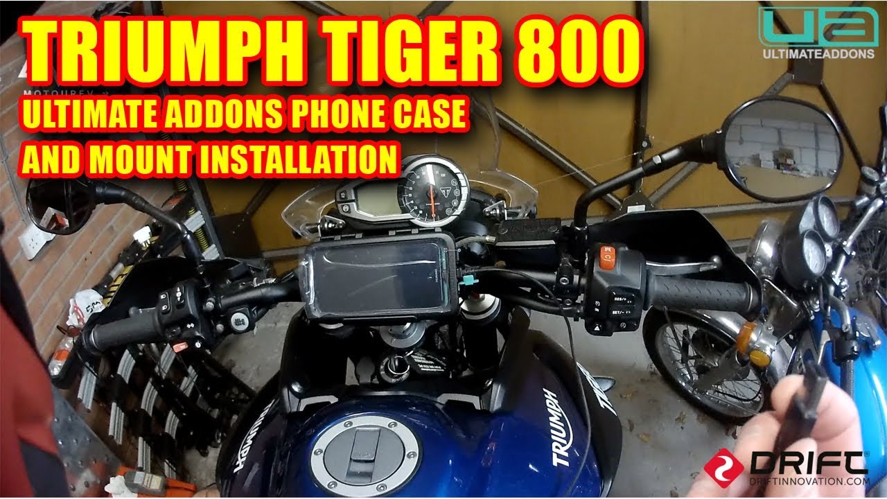 Triumph Tiger 800 Ultimate Addons Phone Case & Mount Installation - YouTube