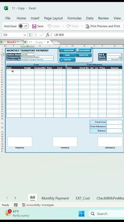 Dynamic Invoice With Excel - YouTube