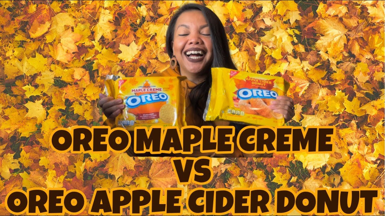 Oreo Limited Edition Maple Cream and Apple Cider Donut - YouTube