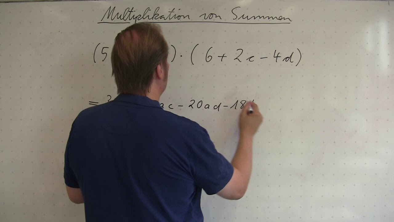 Multiplikation von Summen Beispiele 3 - YouTube