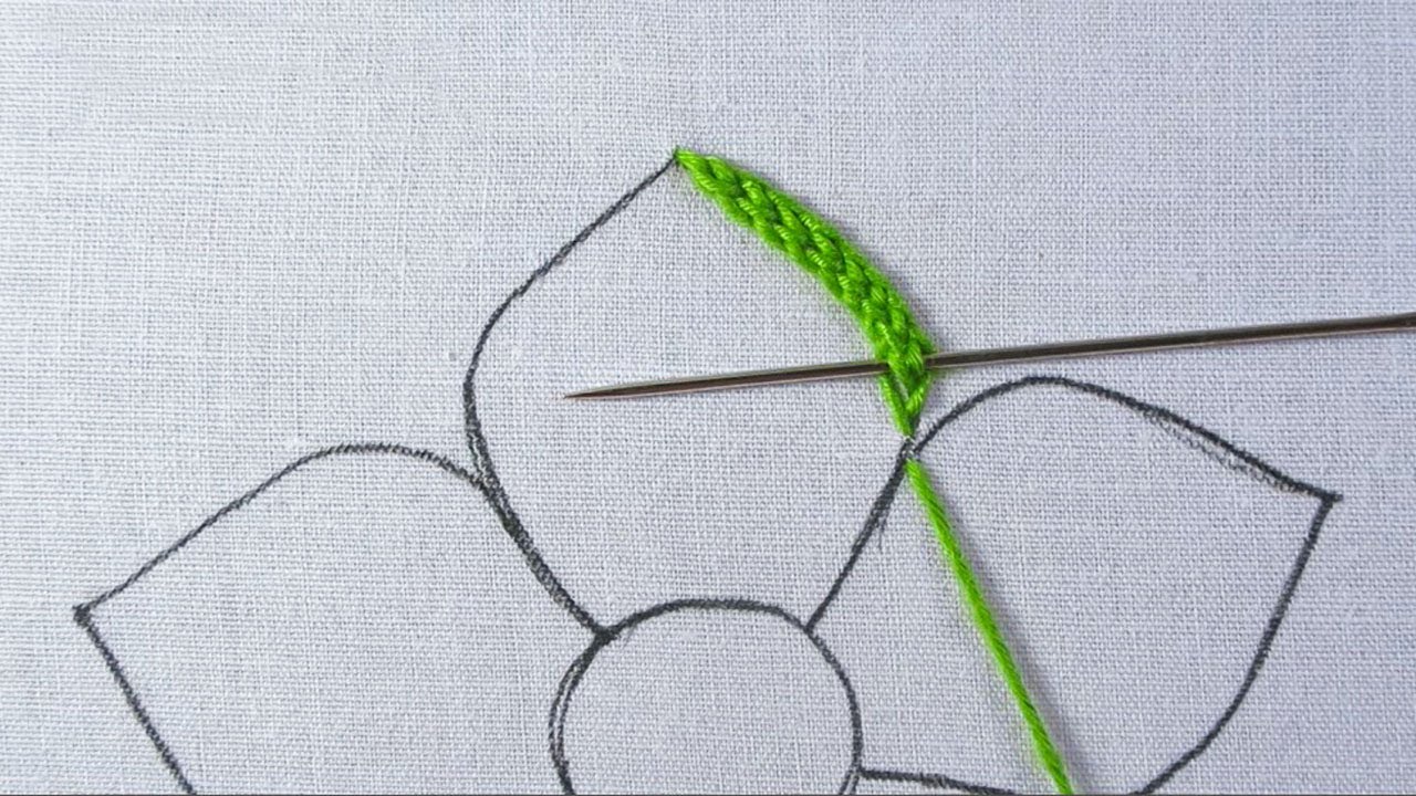 New hand embroidery amazing flower design hungarian braided chain ...