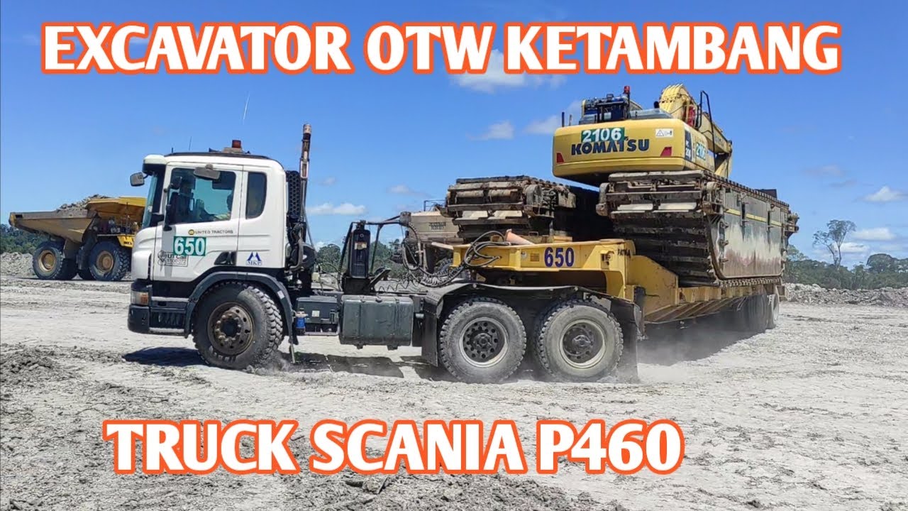 Mobilisasi Dua Excavator Otw Tambang Naik Scania P460 - YouTube