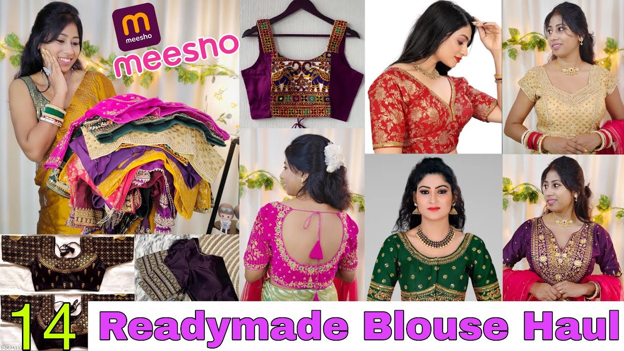 *Huge* Meesho Readymade Designer Blouse Haul Under Rs 400/- 😍Meesho ...