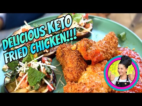 KETO Crusted Chicken & Eggplant Bruschetta!