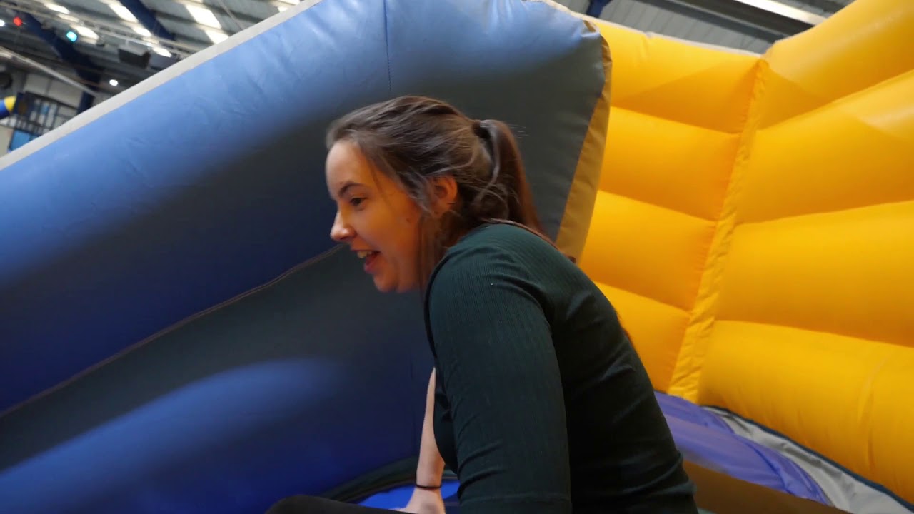 New Slide at Derby | Oxygen Freejumping Trampoline Parks - YouTube