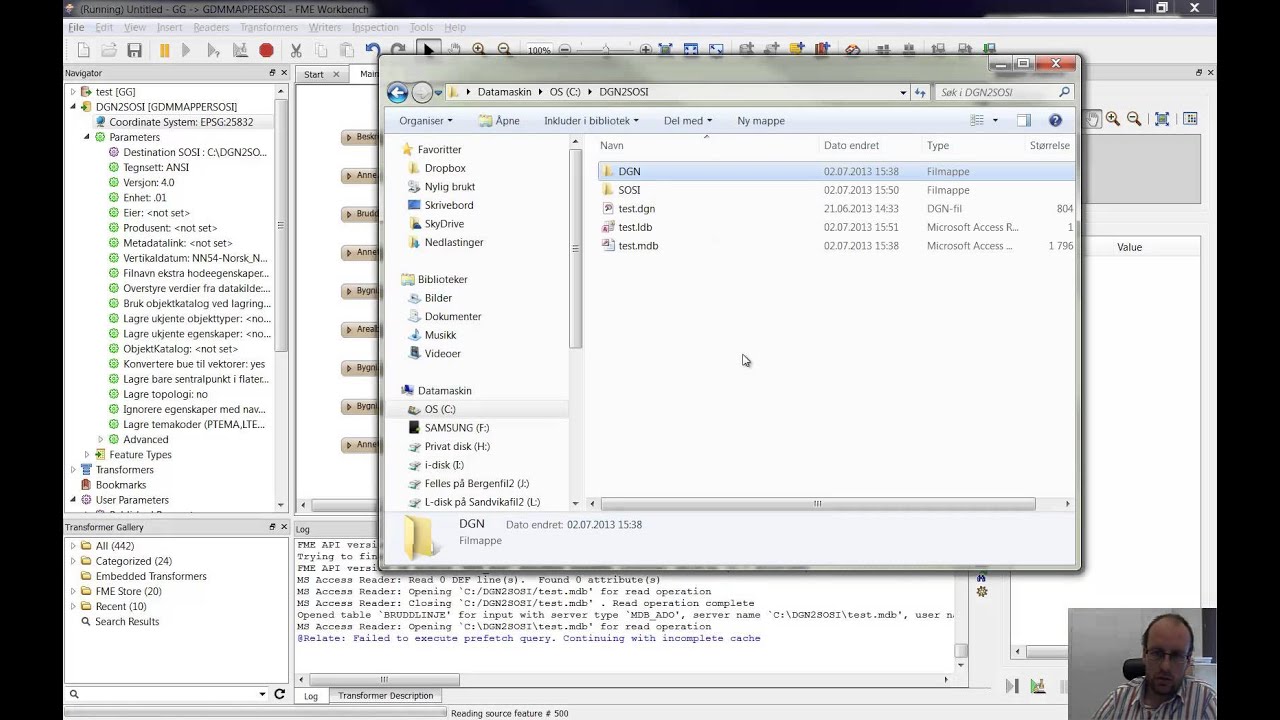 Microstation DGN til SOSI konvertering med FME - YouTube