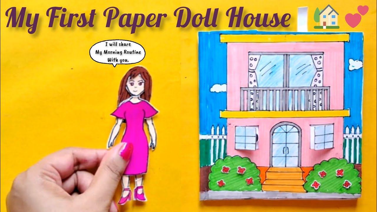 My First Paper Doll House 🏡 | Paper Dolls Morning Routine 🌄 - YouTube