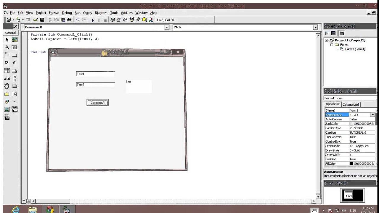 Visual Basic 6 (VB 6) - Tamil - Tutorial 9 - String Functions - YouTube