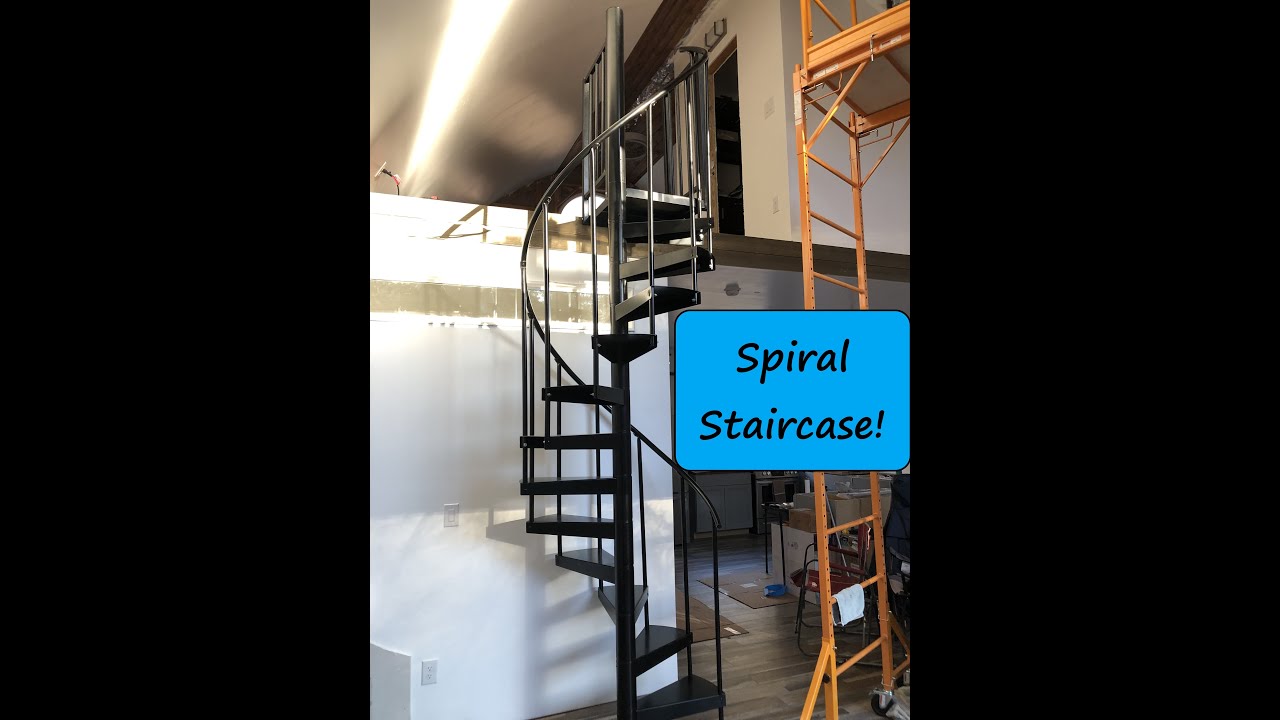 Arched Cabin Build - Installing the Spiral Staircase | Tiny House - YouTube