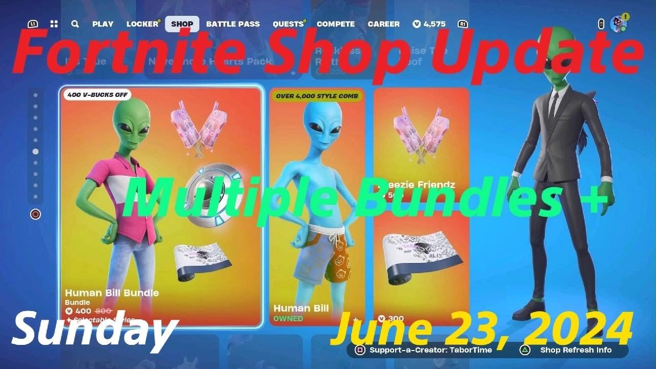 *NEW* CLIX BUNDLE, HUMAN BILL + More - Fortnite Shop Update - June 23 ...